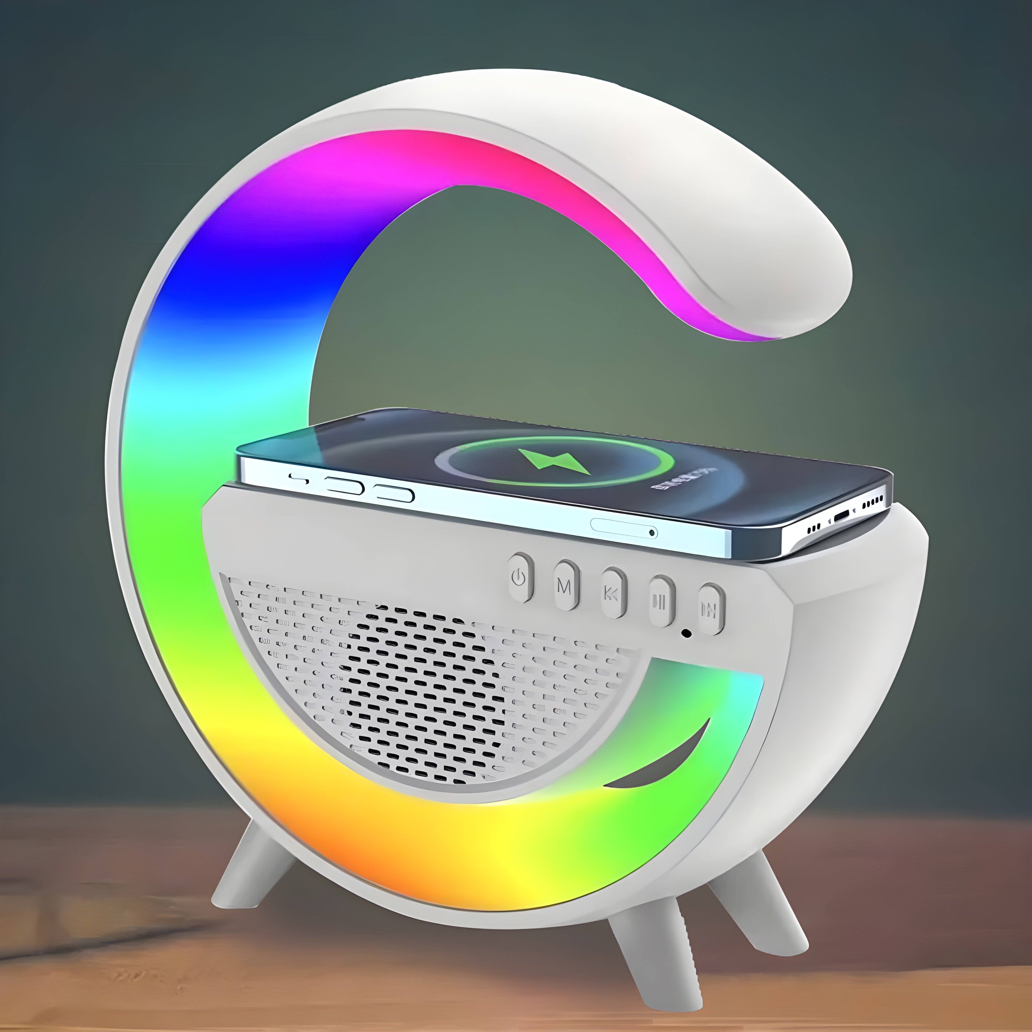 Gadget Bazaar RGB G-LAMP FAST WIRELESS CHARGING BLUETOOTH SPEAKER