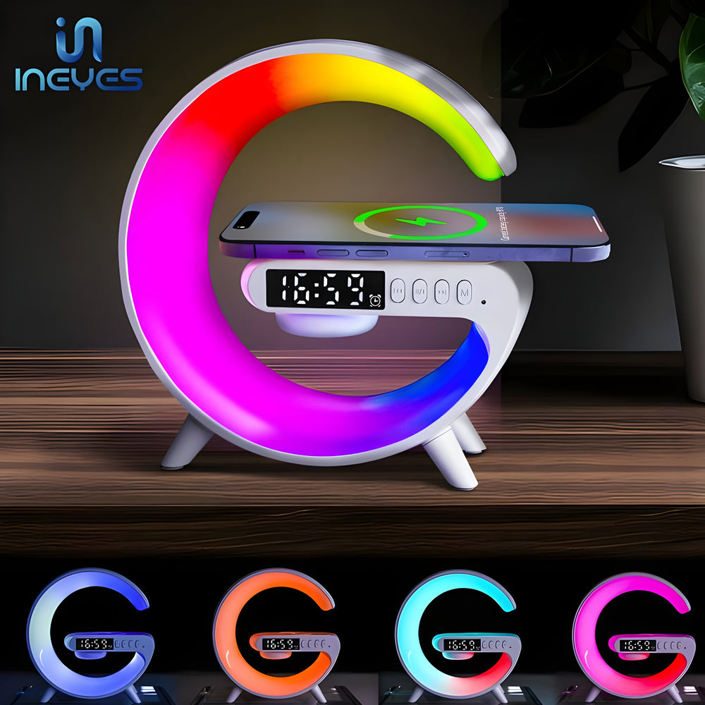 G Lamp With Bluetooth Speaker Wireless Charger Sunrise Wake-up & Alarm